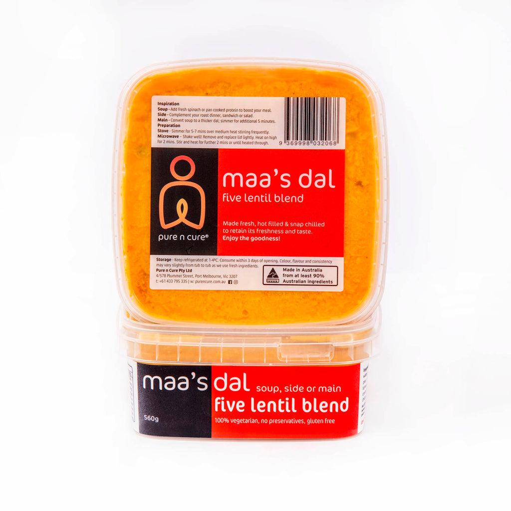 Maa’s Dal - Five Lentil Blend (560g) – PURE N CURE PTY LTD