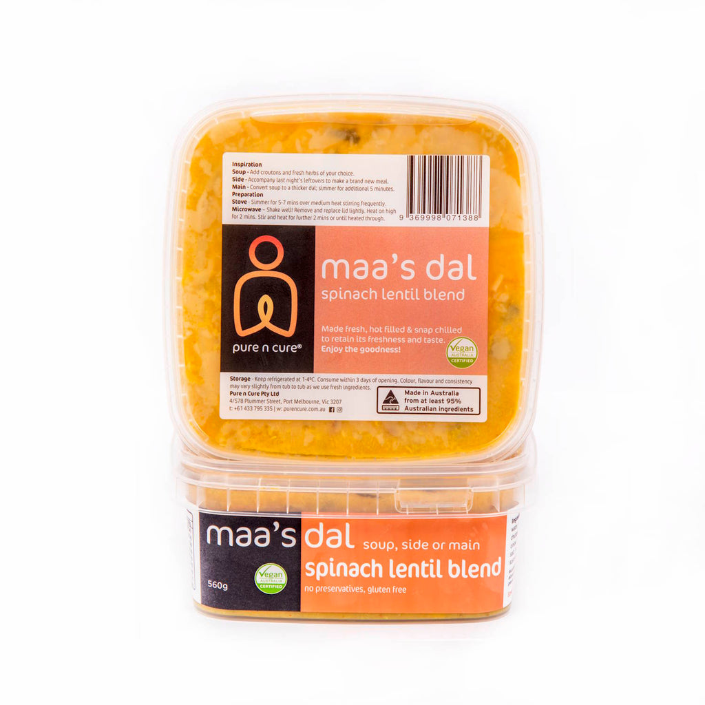 Maa’s Dal - Spinach Lentil Blend (560g) – PURE N CURE PTY LTD